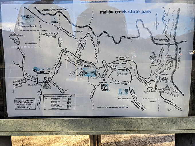 Adventure awaits at every turn! This trail map might look like a squiggly mess, but it's actually your ticket to discovering Hollywood's favorite wilderness playground.
