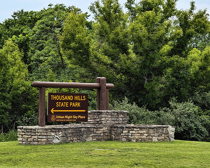 The entrance sign doesn't just mark a boundary—it's your official invitation to leave behind the digital world and enter nature's ultimate refresh button.