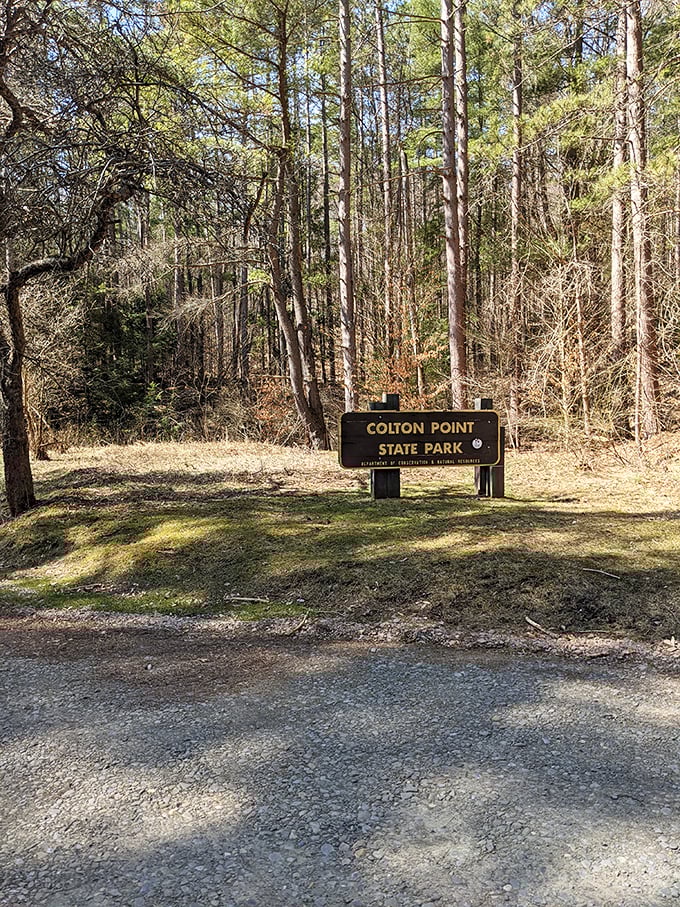 This humble sign marks the entrance to something extraordinary – like finding a Rembrandt at a yard sale.