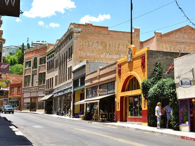 Like a box of crayons melted onto mountainside brick, Bisbee's colorful storefronts make even the most jaded traveler smile with childlike wonder.