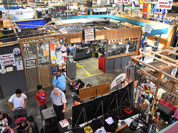 Cooks Flea Market from above – a labyrinth of possibilities where you could find anything from vintage Tupperware to tomorrow's heirloom.