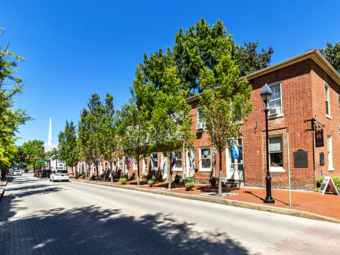 Dover: Brick buildings and historic charm line this street in Delaware's capital. History without the hustle—just how the Founding Fathers would have liked it.