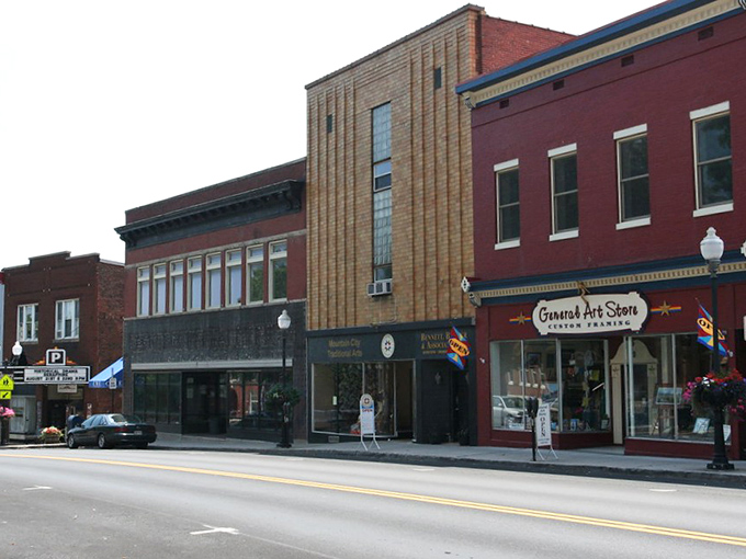 Frostburg's Main Street – where every storefront tells a story and the General Arts Store promises treasures that Amazon simply can't deliver.