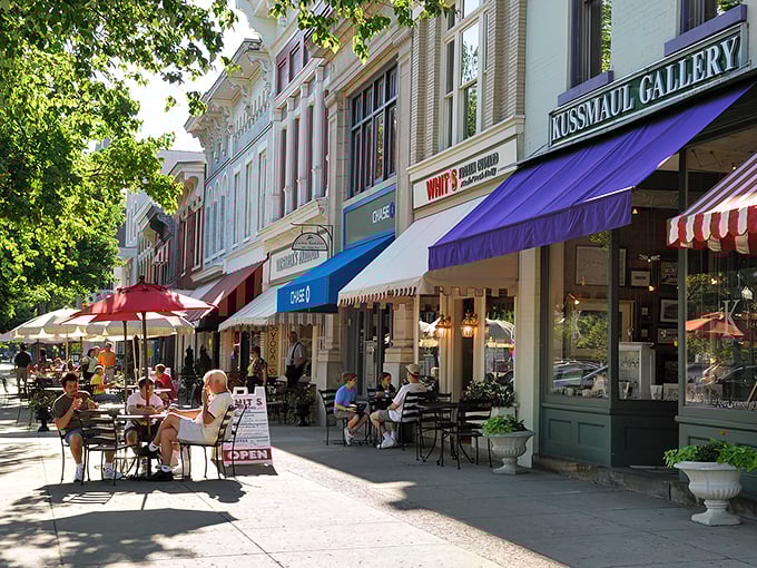 Granville's main street could double as a movie set for "Quintessential American Town." Those historic storefronts practically invite you to window-shop.