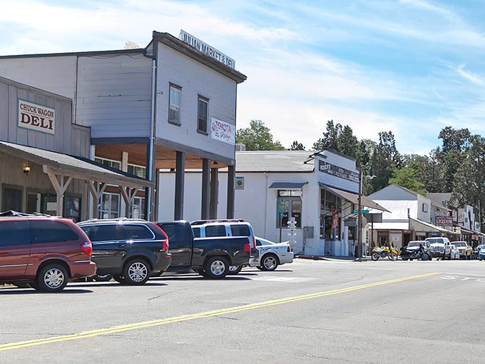 Julian's rustic main street whispers tales of apple pies and mountain adventures in every weathered building.