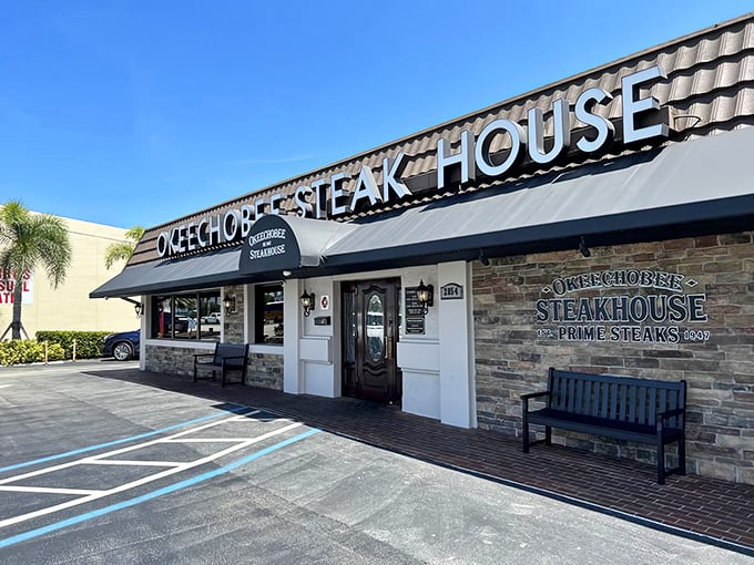 That stone facade has witnessed more perfect ribeyes than a cattle rancher's dreams. West Palm Beach's beefy best-kept secret.