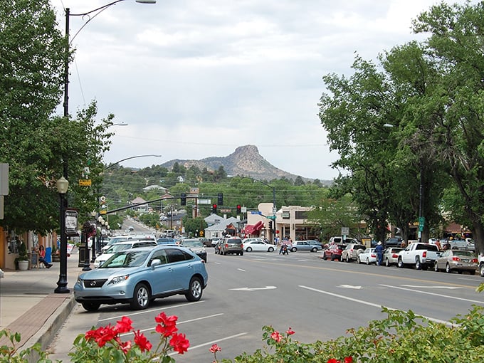 Prescott's historic downtown welcomes you with Thumb Butte standing guard in the background—small-town charm with a majestic view.