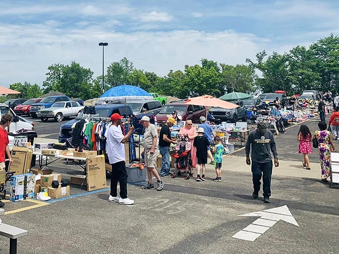 Rossi's parking lot transforms into a bargain city. Who knew a blacktop could hold so many hidden gems?