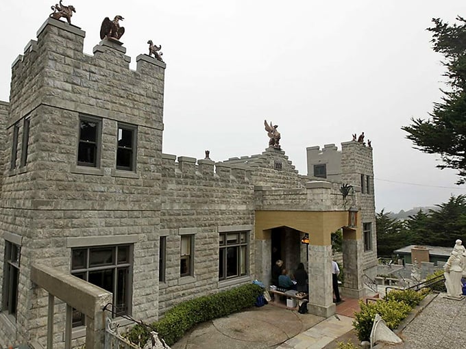 Sam's Castle: This coastal fortress looks like it was plucked from a European hillside and dropped onto the California coast—complete with battlements and towers.