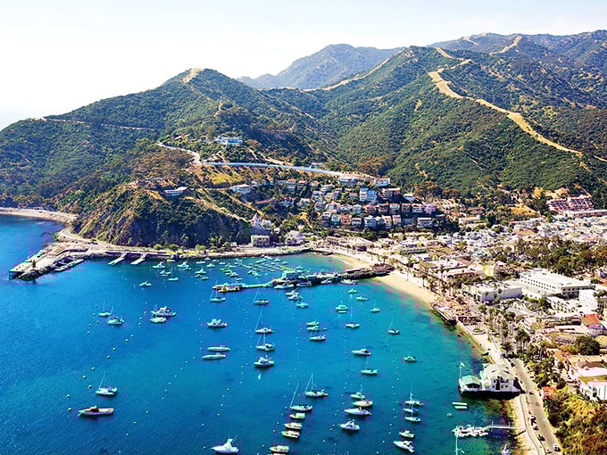 A Mediterranean daydream just an hour from Los Angeles, where golf carts replace Ubers and island time is the only schedule that matters.