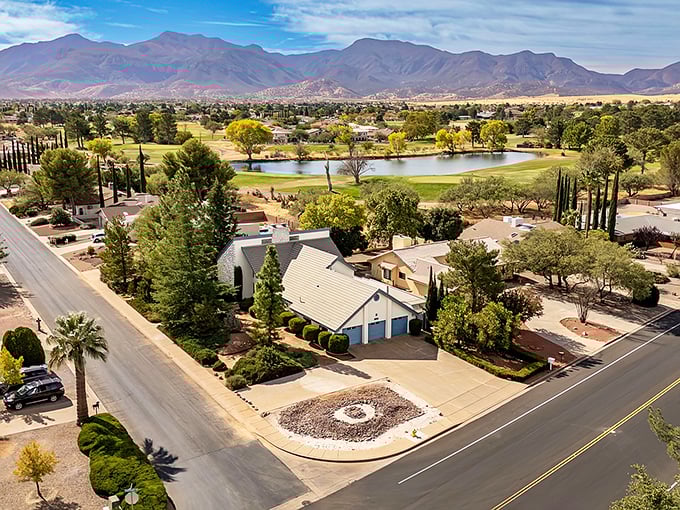 Sierra Vista lives up to its name with this stunning view of homes nestled against the Huachuca Mountains' dramatic backdrop.