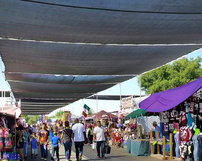 Shade and shopping—the perfect combo! Stockton's market keeps you cool while you hunt for that one-of-a-kind find you didn't know you needed.