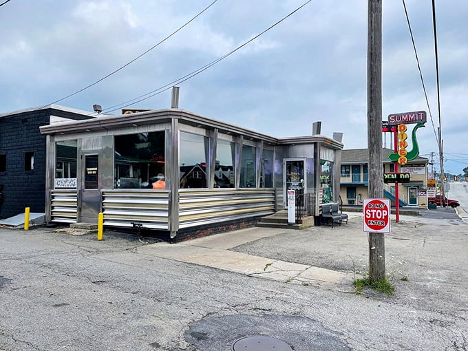 "Classic stainless steel with a side of nostalgia. This time capsule with a grill has been satisfying Somerset appetites for generations."