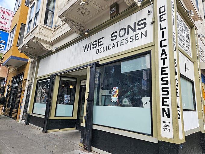 Wise Sons Jewish Delicatessen: Classic storefront charm with a promise of pastrami that would make your bubbe kvell with pride.