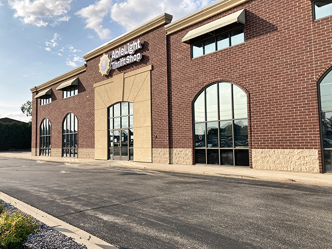 Sunshine gleams off AbleLight's welcoming entrance, where your shopping dollars do double duty supporting great causes.
