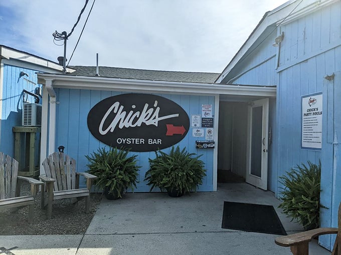 This unassuming blue building houses some of Virginia's freshest oysters – proof that you should never judge a restaurant by its siding.