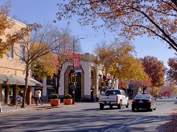 Fall colors frame Chico's inviting downtown streets, where affordable living meets small-town charm in Northern California.