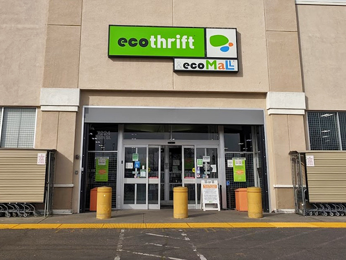 The eco-friendly green signage isn't just a name – it's a mission statement for sustainable shopping.
