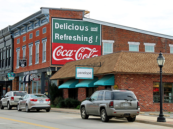 Farmville's vintage Coca-Cola sign reminds us that some things—like taking time to enjoy life—never go out of style.