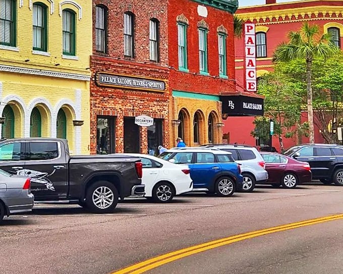 The Palace Saloon and colorful storefronts give Fernandina Beach its timeless appeal. These bricks have supported more shopping sprees than my credit card!