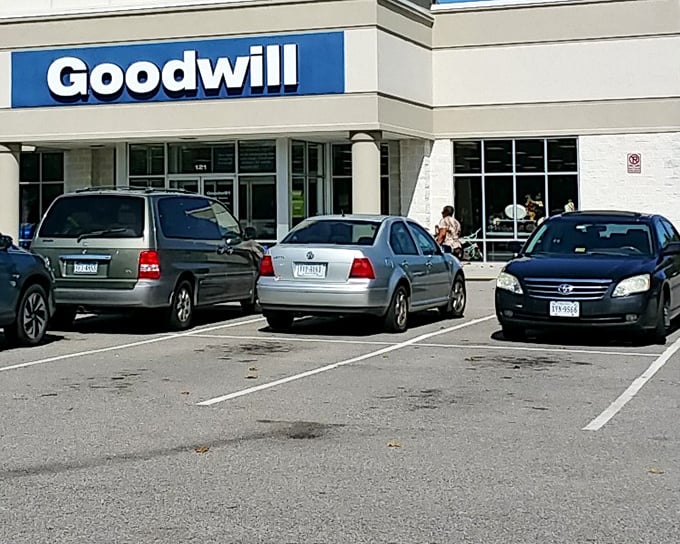 Busy aisles filled with furniture finds and household gems—Goodwill's Chesapeake location is organized chaos at its finest.