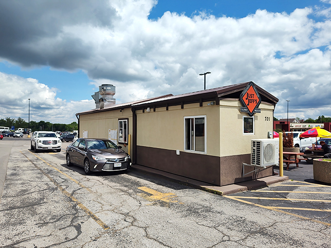 No frills, all flavor—Just Jeff's tiny roadside spot proves the best burgers don't need fancy digs to be legendary.