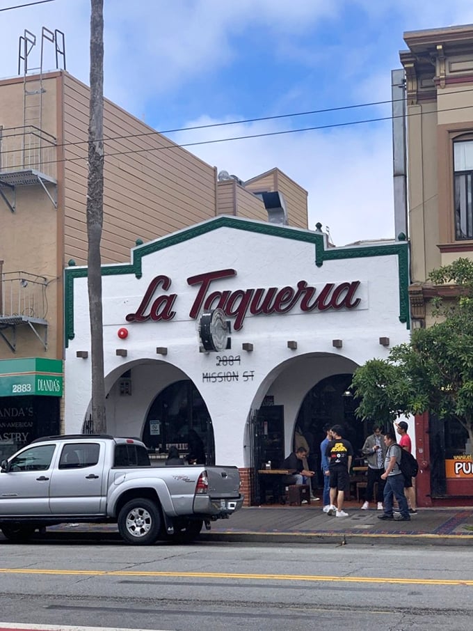 Where burrito dreams come true! La Taqueria's modest exterior hides San Francisco's most celebrated rice-free burritos.