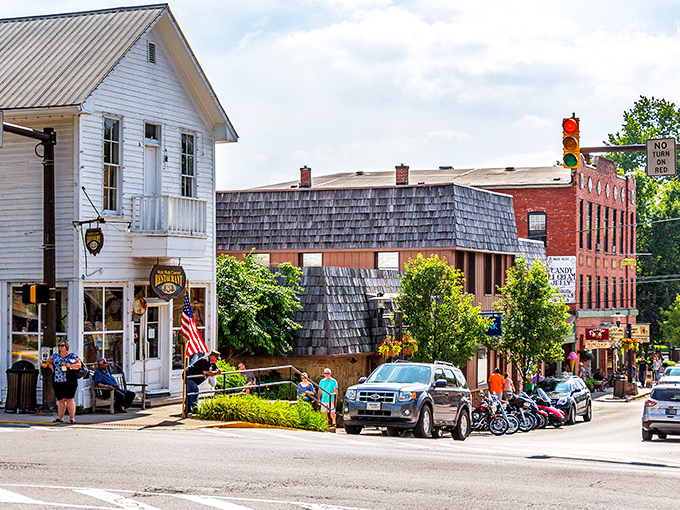 Small-town America at its finest! Nashville's storefronts welcome visitors with the promise of treasures waiting to be discovered.