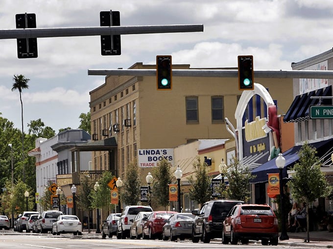 The shaded sidewalks of Sebring invite leisurely strolls past shops where merchants still remember your name.