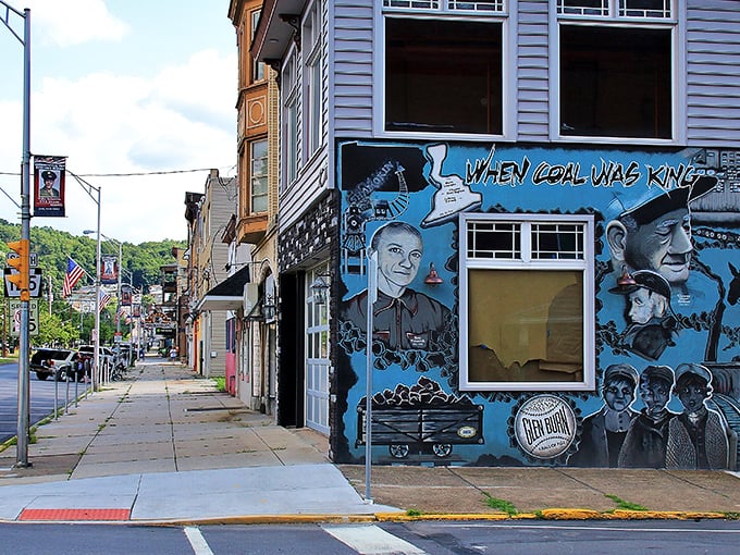 The "When Coal Was King" mural in Shamokin celebrates the town's mining heritage while adding artistic flair to this affordable retirement destination.