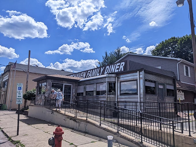 The kind of place where locals wave through windows and strangers leave as regulars. Classic diner dreams realized.