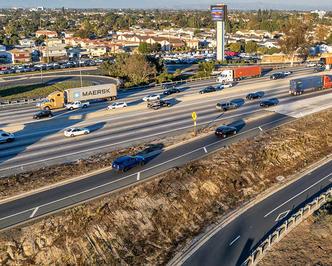 Even the freeways in Long Beach have a certain California poetry to them—concrete ribbons connecting vintage-loving neighborhoods.