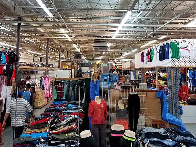 Fashion finds for every style sensibility. Navigate these aisles like a seasoned explorer – your next signature look is hiding somewhere in this textile jungle.