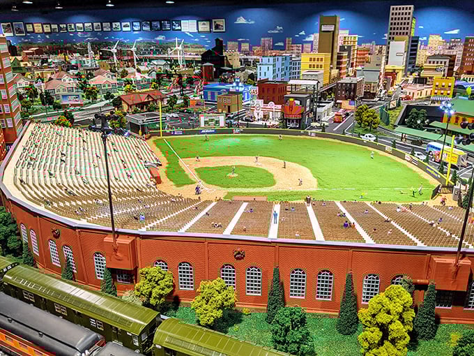 Take me out to the ball game! This miniature stadium captures America's pastime with such detail you can almost smell the peanuts and Cracker Jack.