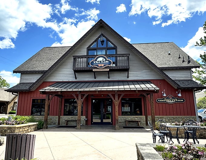 The Brown County Visitors Center welcomes travelers with rustic charm and all the information you need for your adventure.