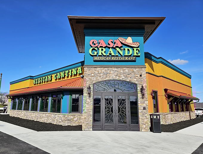 Casa Grande's vibrant exterior is the architectural equivalent of a mariachi band – impossible to ignore and guaranteed to lift your spirits before you even taste the food.