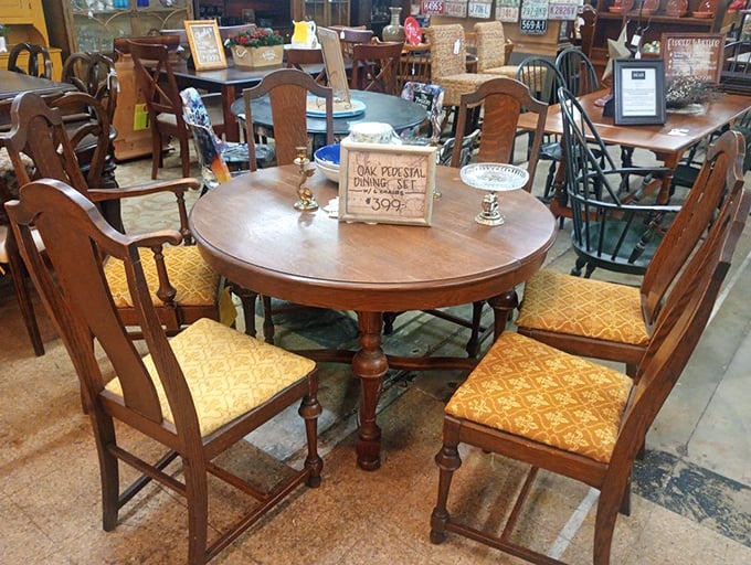 This oak pedestal dining set isn't just furniture—it's a future family heirloom where holiday meals and everyday moments will unfold for decades to come.