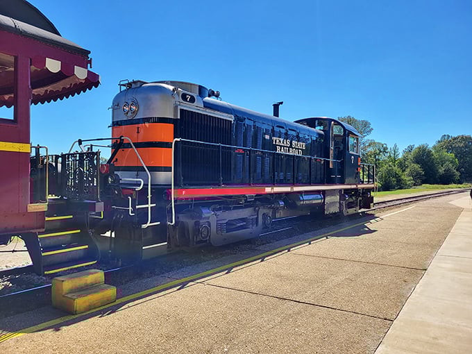 Engine No. 7 sits proudly in its blue, orange and black livery—a mechanical masterpiece that's earned its retirement but refuses to stop working.