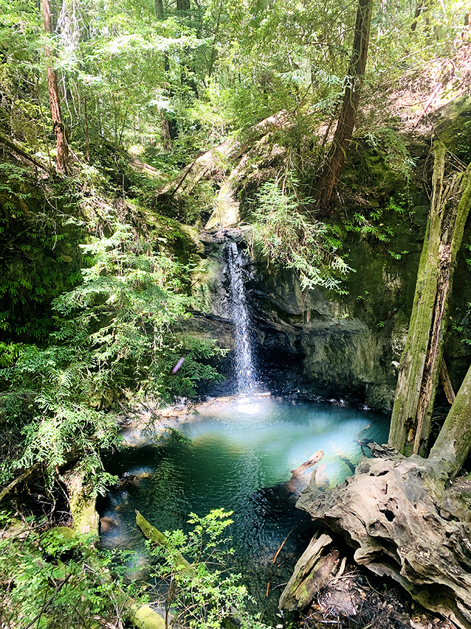 This hidden waterfall feels like nature's secret spa retreat. The emerald pool below invites contemplation—or a refreshing dip for the brave-hearted.