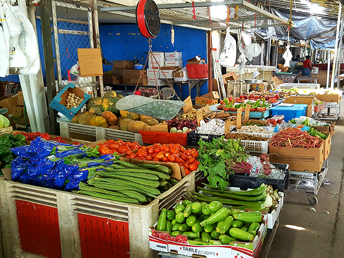 Fresh produce displays that would make your local supermarket weep with envy - nature's candy in technicolor glory.