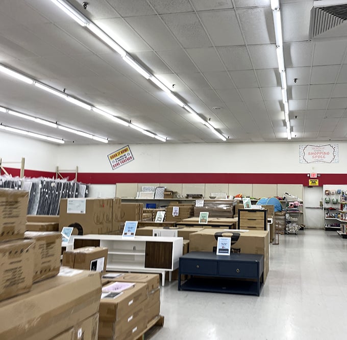 The furniture section: where yesterday's living room stars await their second act on your home stage.