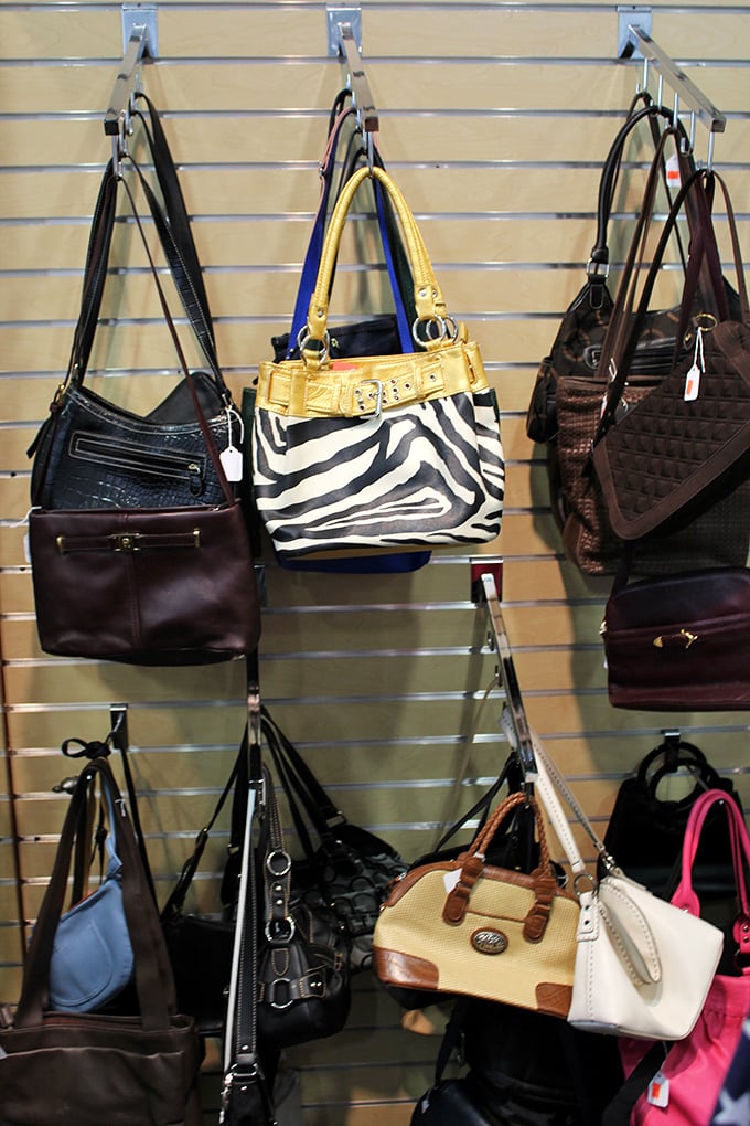 Handbag heaven! That zebra-print purse is practically screaming to become the conversation piece of your accessory collection.