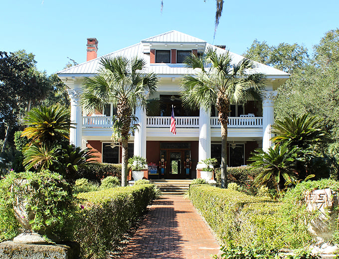 The Herlong Mansion stands as Micanopy's crown jewel – a Greek Revival beauty that went from farmhouse to grand dame, now welcoming visitors with Southern grace.