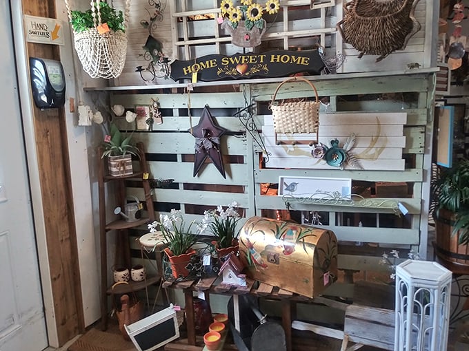Repurposed pallets become rustic display walls—proof that yesterday's castoffs transform into today's most charming home accents.