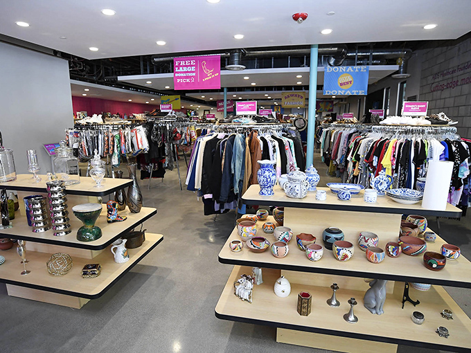 Treasure hunting made easy with meticulously organized racks and shelves that put some department stores to shame.