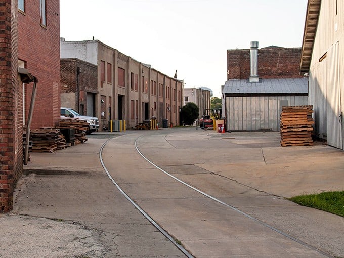 These old railroad tracks tell Burlington's industrial story better than any history book, weaving through the heart of its manufacturing heritage.