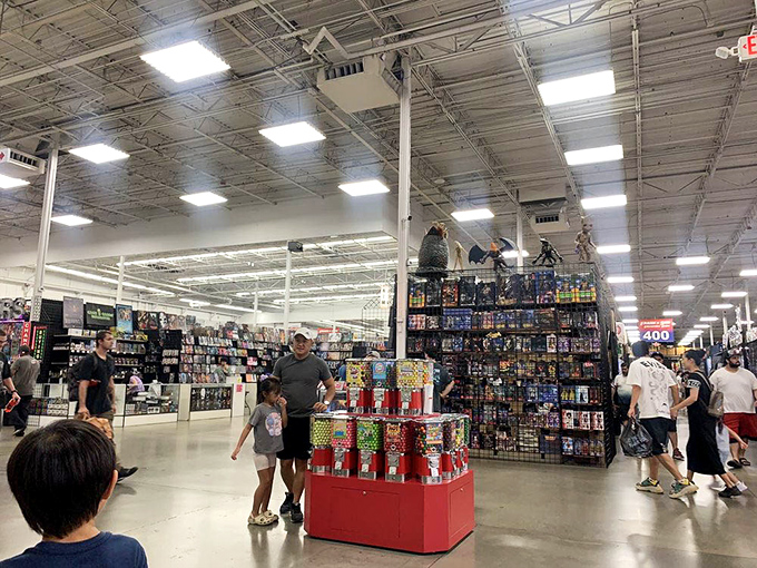 Imagine if your childhood toy box exploded and filled an airplane hangar. That's the Frank & Son experience in one glorious panoramic shot.