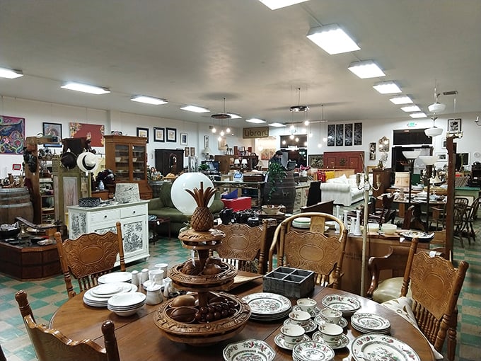 Not your grandmother's dusty antique shop. RERUN's interior is a carefully curated wonderland where mid-century meets bohemian in a dance of decades past.