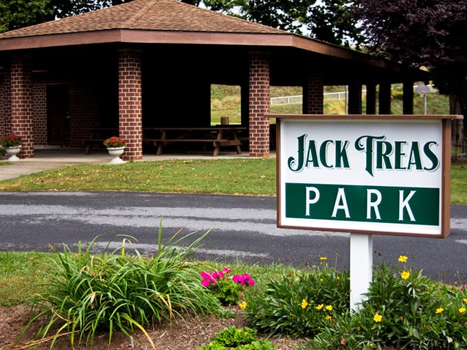 Jack Treas Park provides a peaceful gathering spot where residents enjoy community events without breaking their modest budgets.