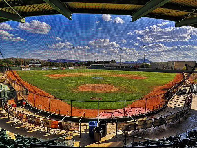 Kokernot Field isn't just a baseball diamond—it's a time machine where America's pastime unfolds beneath skies so vast they humble even the longest home run. 